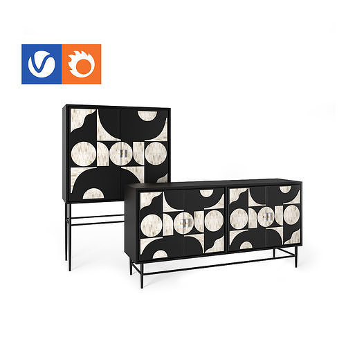 Vical Home - Athy Sideboard and Wardrobe 3D model | CGTrader