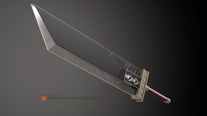 Final Fantasy Buster Sword 3D model 3D printable | CGTrader
