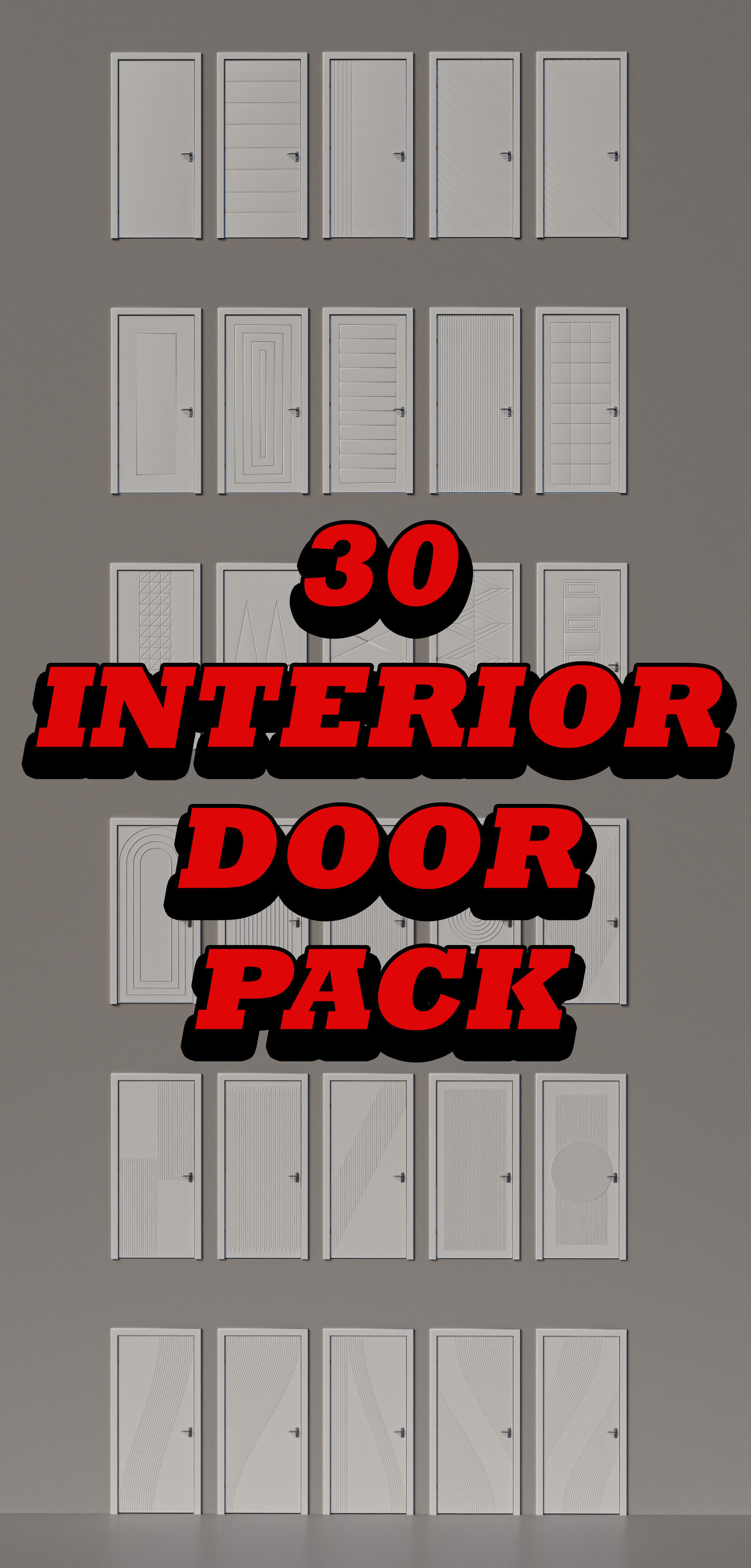 Interior Door Design 1-30 3D model | CGTrader