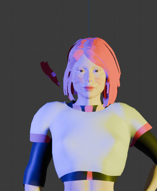 pink 3d girl free VR / AR / low-poly 3D model | CGTrader