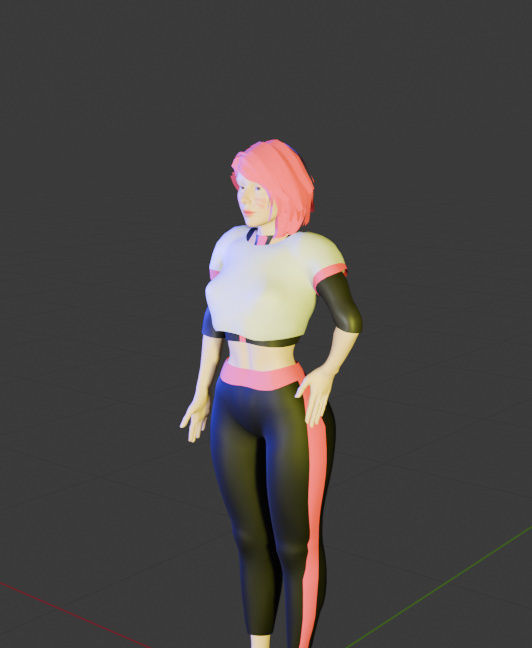 pink 3d girl free VR / AR / low-poly 3D model | CGTrader