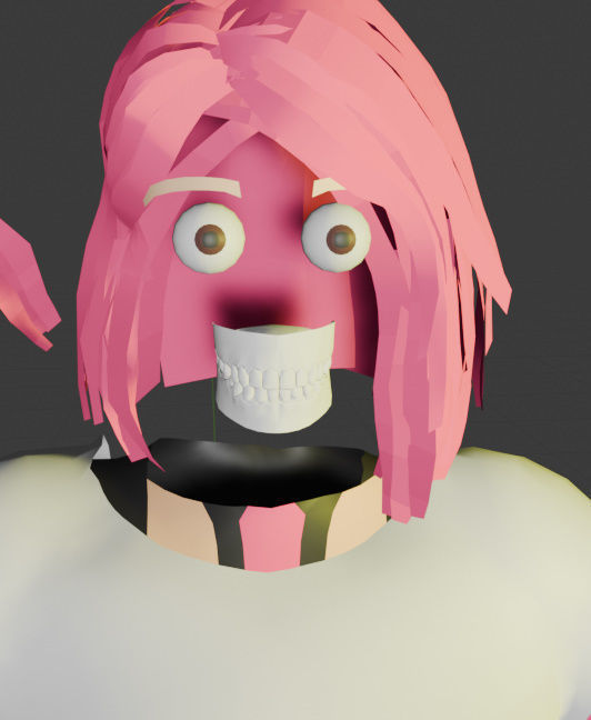 pink 3d girl free VR / AR / low-poly 3D model | CGTrader