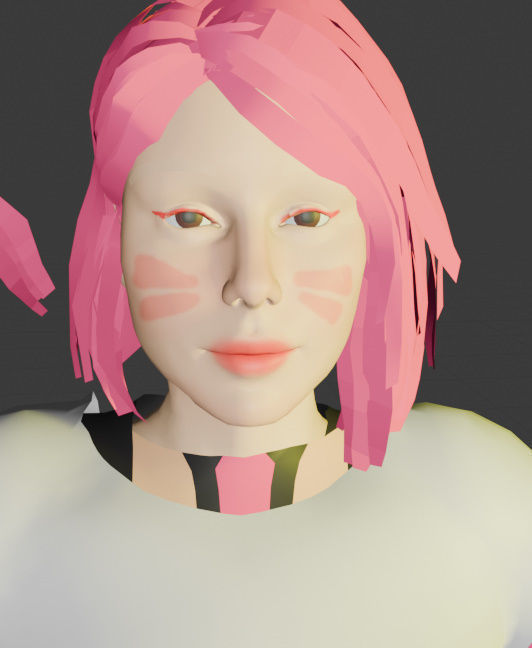 pink 3d girl free VR / AR / low-poly 3D model | CGTrader