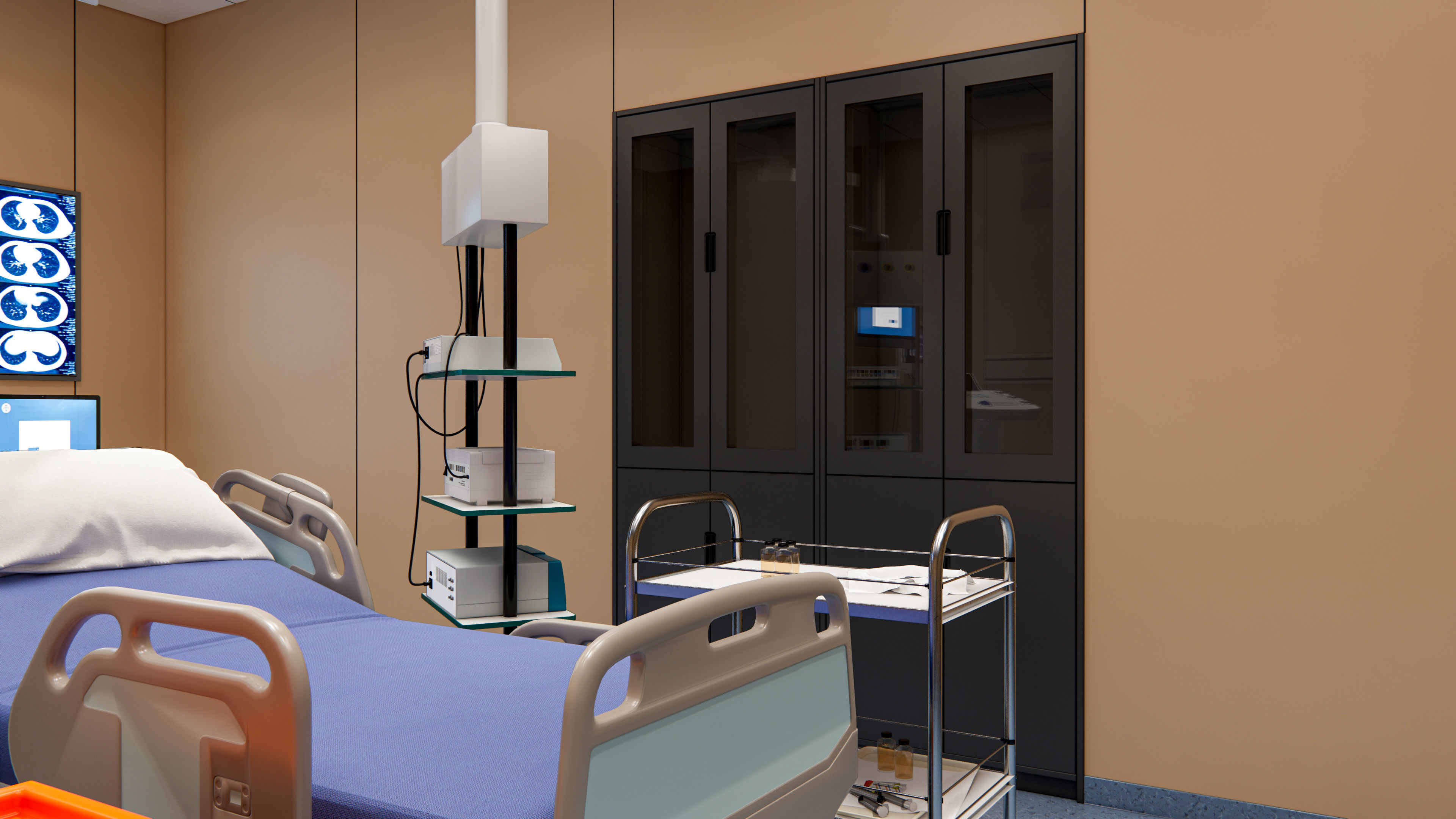 Hospital endoscopy room Interior 3D model | CGTrader