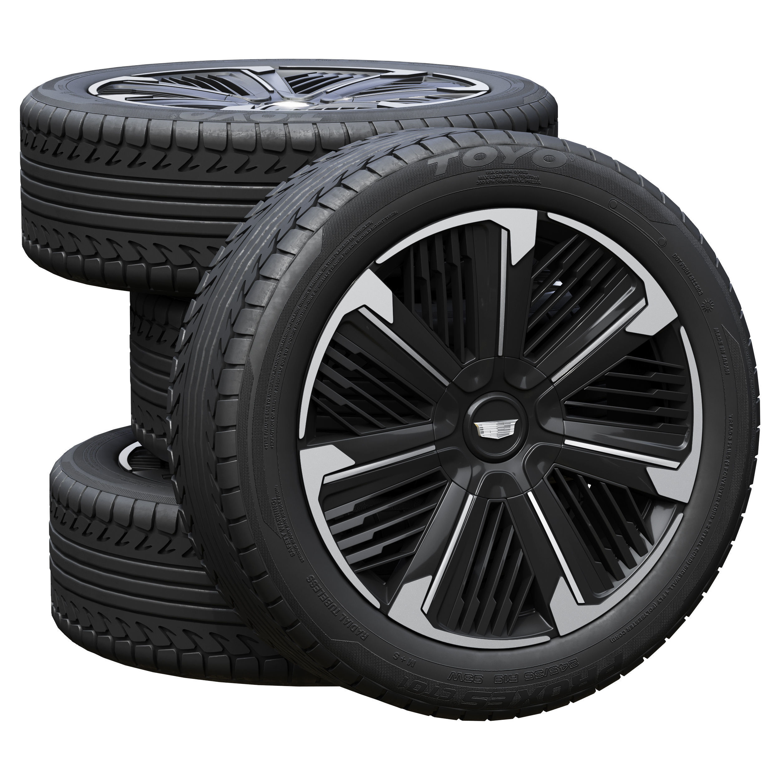 Cadillac wheels 3D model | CGTrader
