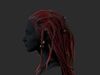 3D model PBR Lowpoly Hair 1 DREADLOCKS HAIRSTYLE Low-poly 3D model VR ...