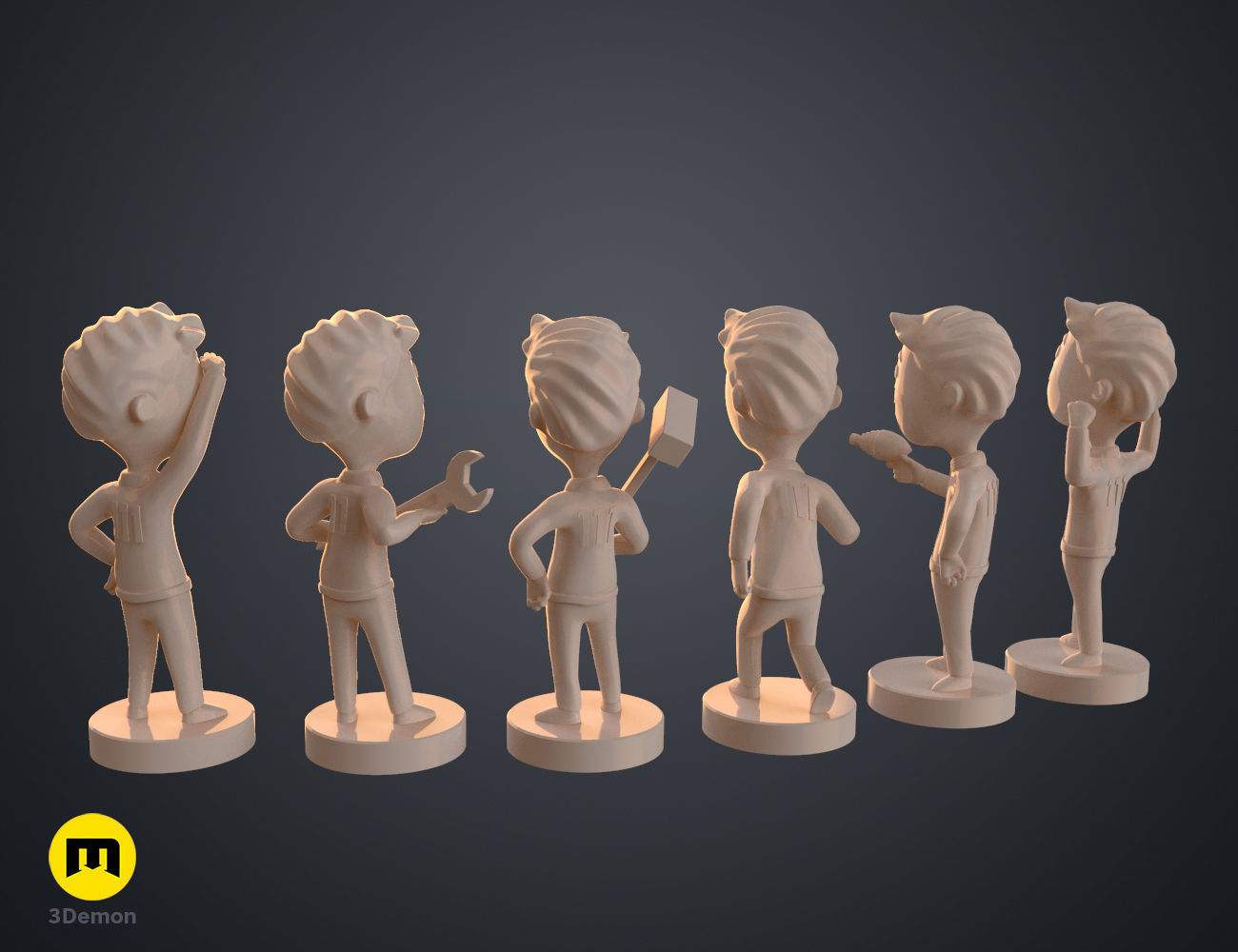 Vault Boy Bobblehead figures Fallout Perks 3D model 3D printable | CGTrader