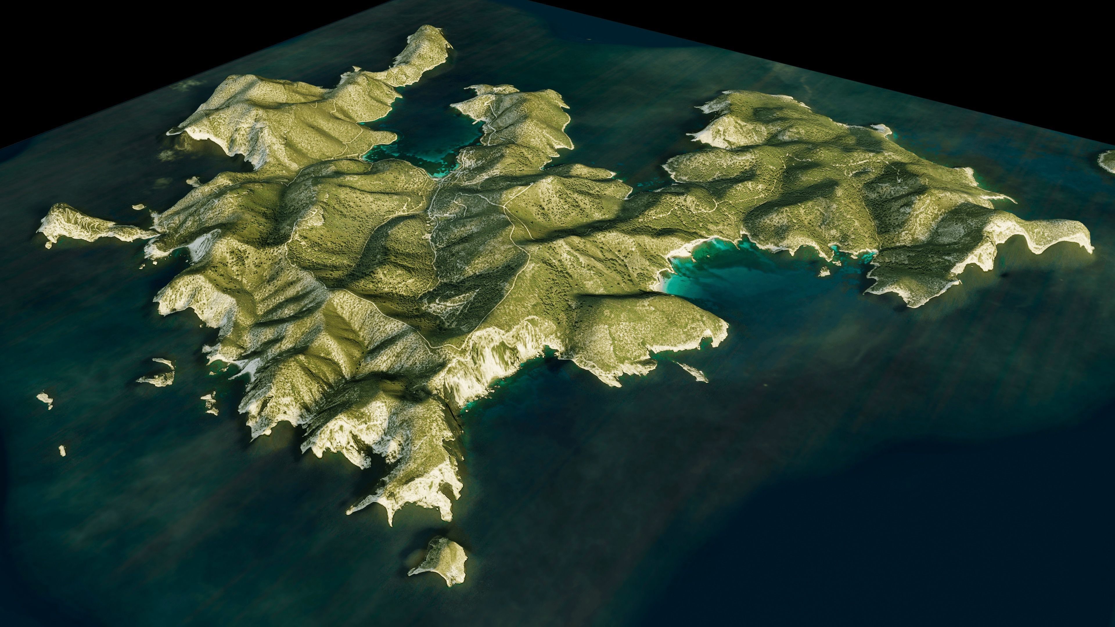 3D model Cabrera Island 3d model terrain VR / AR / low-poly | CGTrader