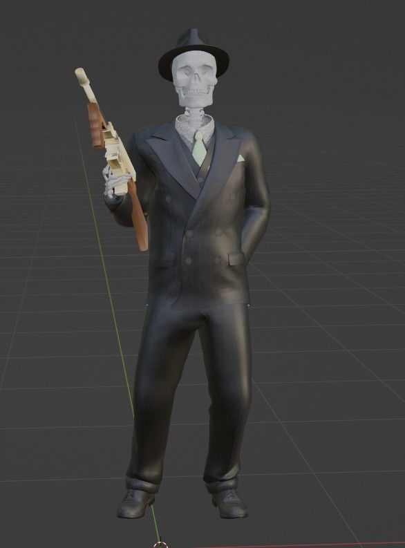 mobster skeleton free 3D model | CGTrader