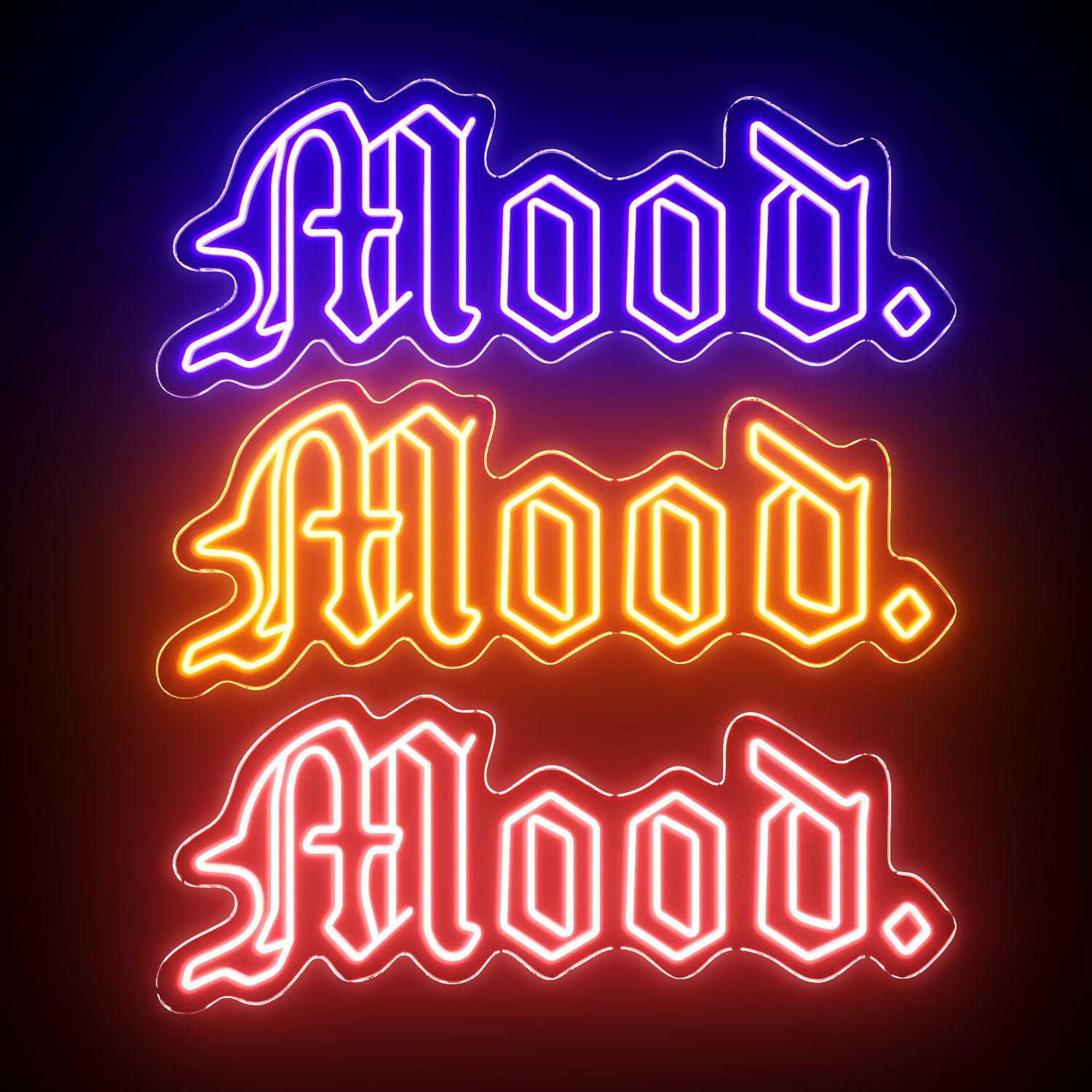 Mood Neon Sign 3D model | CGTrader