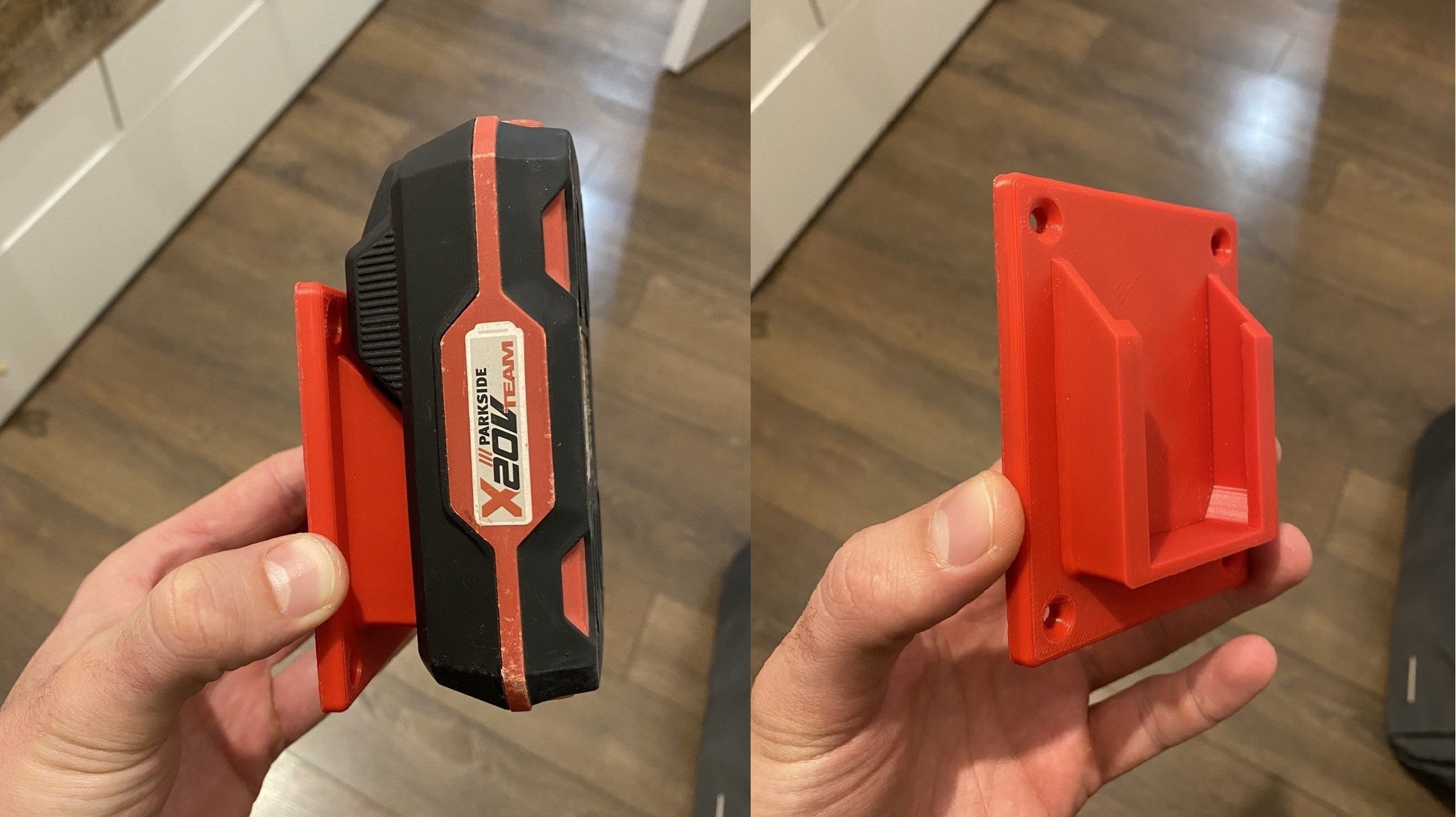 Parkside wall stand Mount for tools and batteries 3D model 3D printable ...