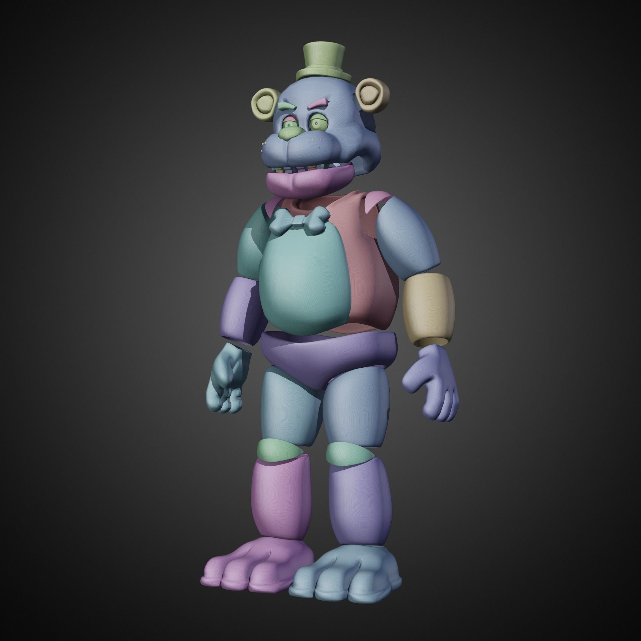 Five Nights at Freddys Freddy Full Costume for Cosplay 3D model 3D ...