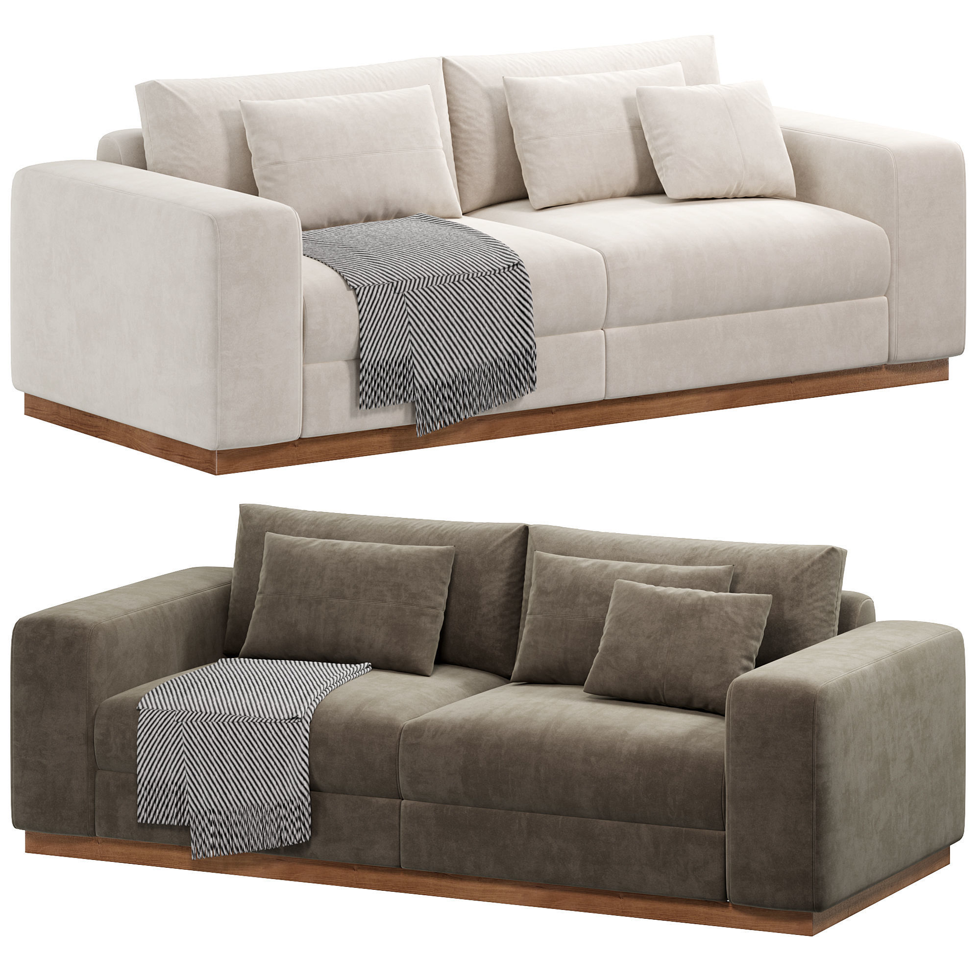 The Sepia Sofa Series 3D model | CGTrader
