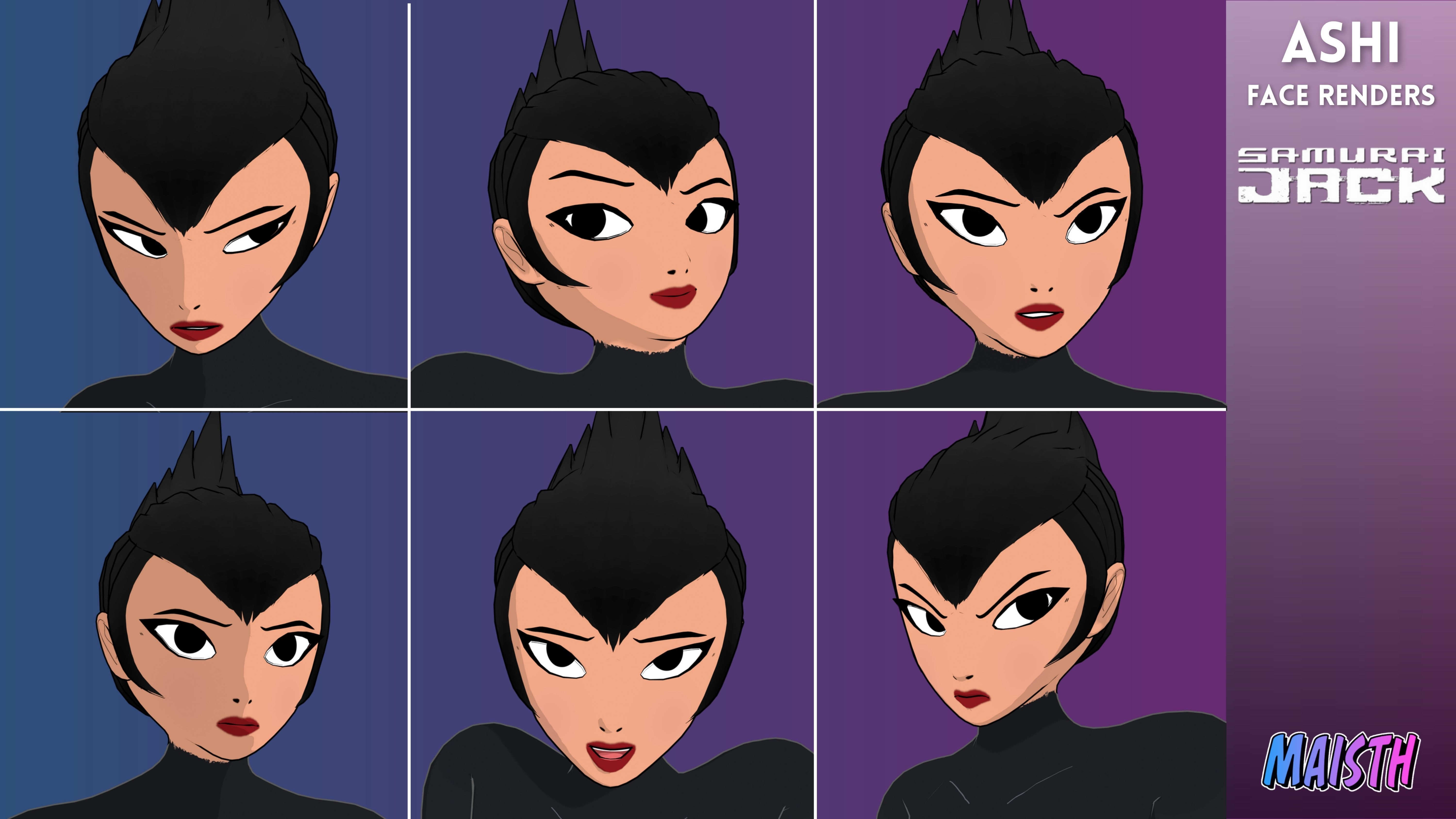 Ashi - Samurai Jack - 3D Model - Rigged 3D model rigged | CGTrader