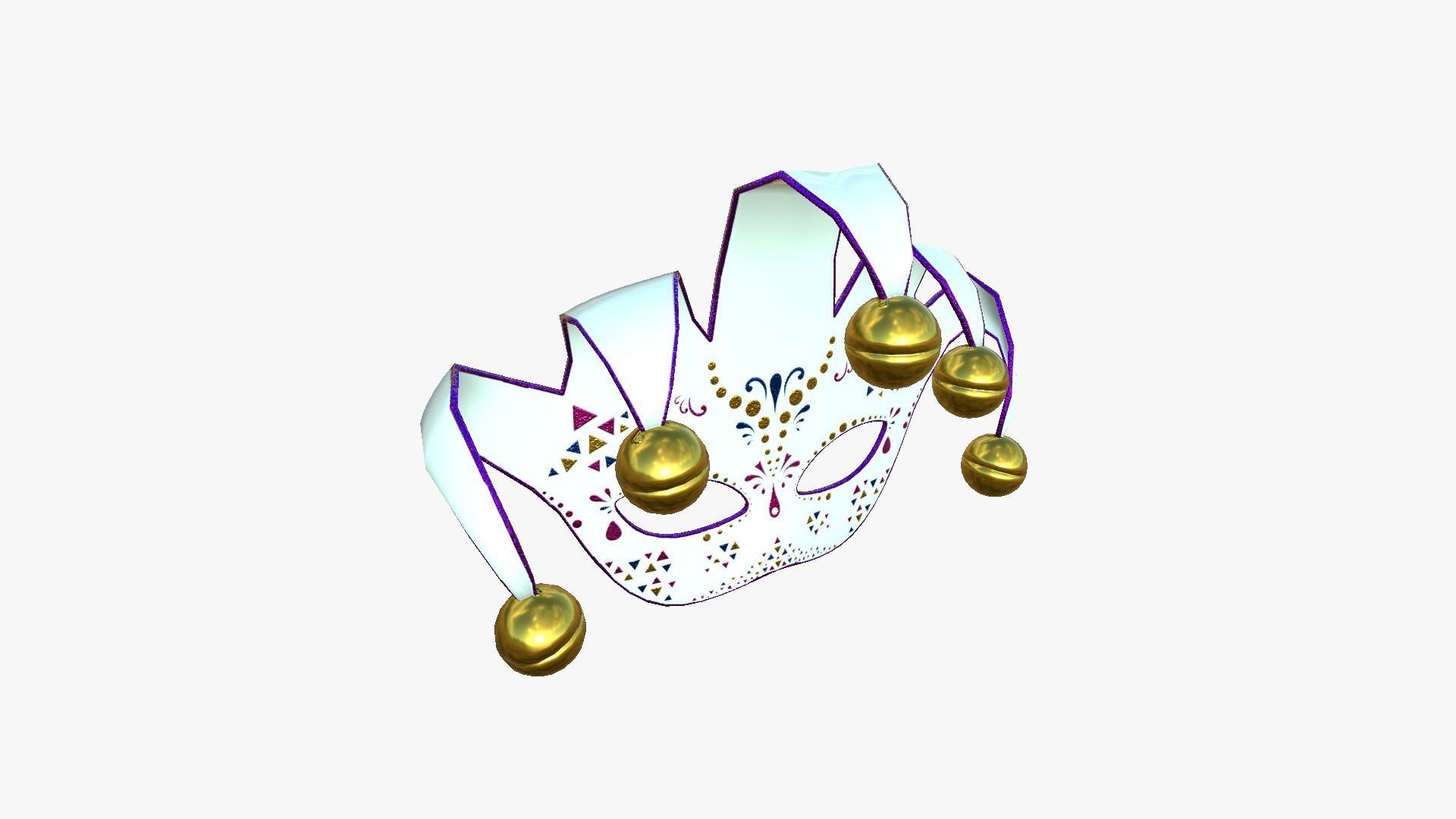 3D model Carnival Mask H04 Colored - Costume Character Design VR / AR ...