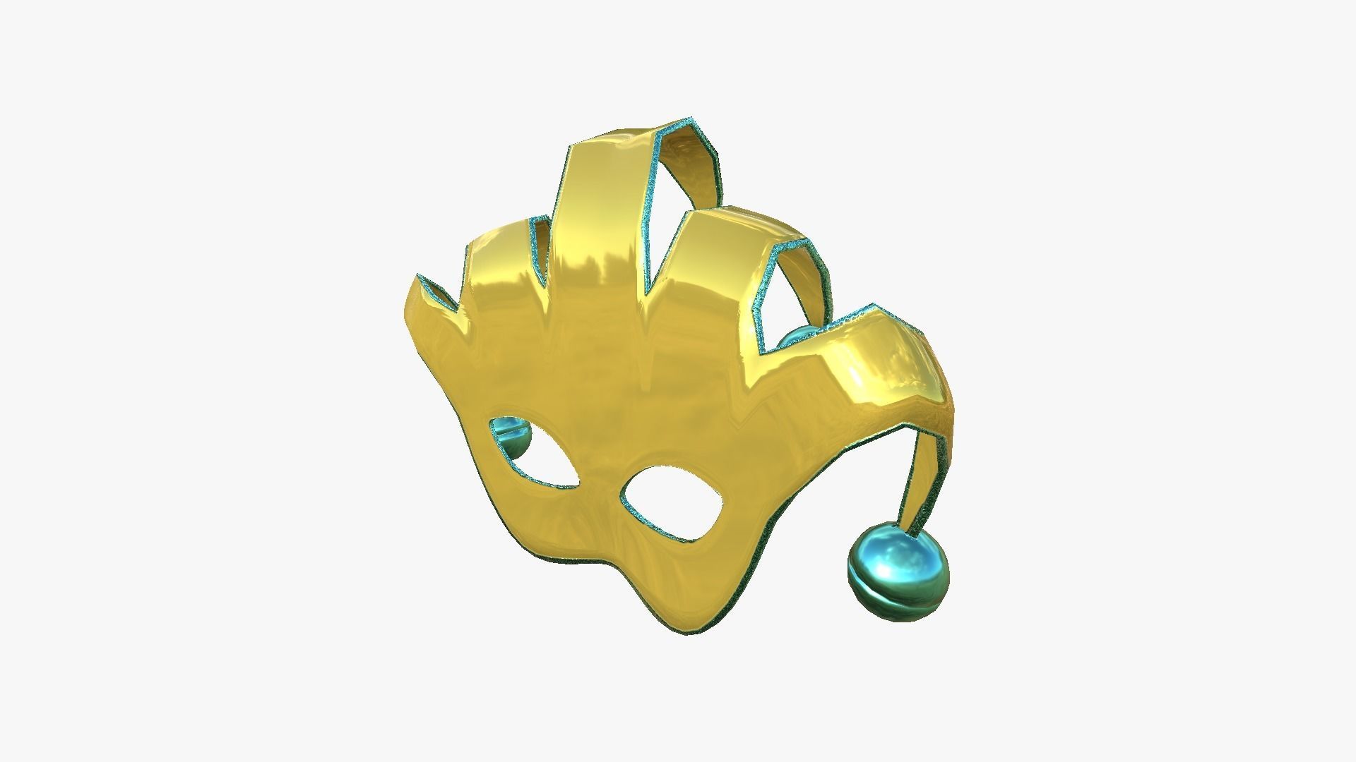3D model Carnival Mask H05 Golden - Costume Character Design VR / AR ...