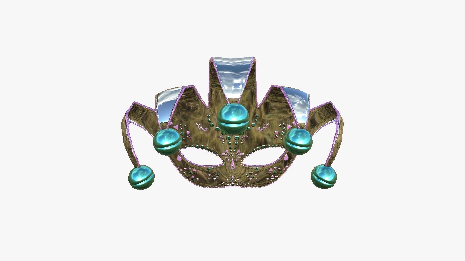 3D model Carnival Mask H06 Silver - Costume Character Design VR / AR ...