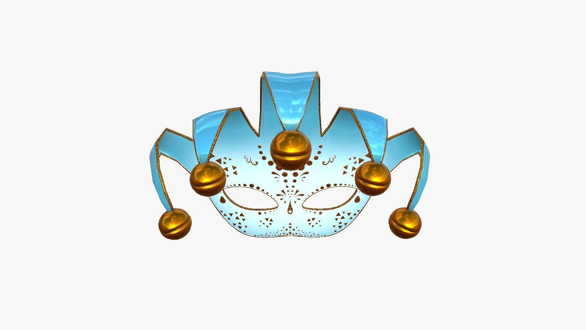 3D model Carnival Mask H07 Blue Orange - Costume Character Design VR ...