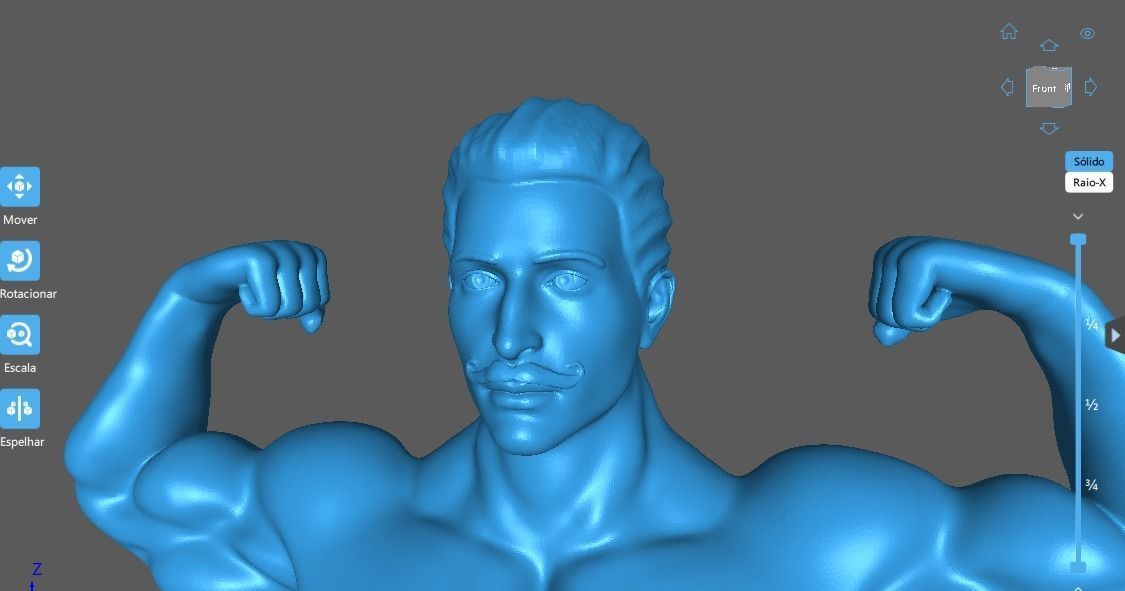Muscular bodybuilder 3D model 3D printable | CGTrader