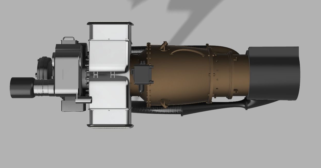 Turbomeca Alouette III 3 turbine for vario rc model helicopter 3D model ...