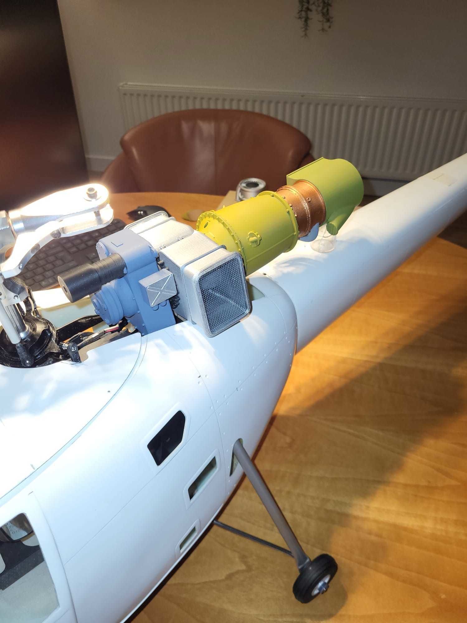 Turbomeca Alouette III 3 turbine for vario rc model helicopter 3D model ...