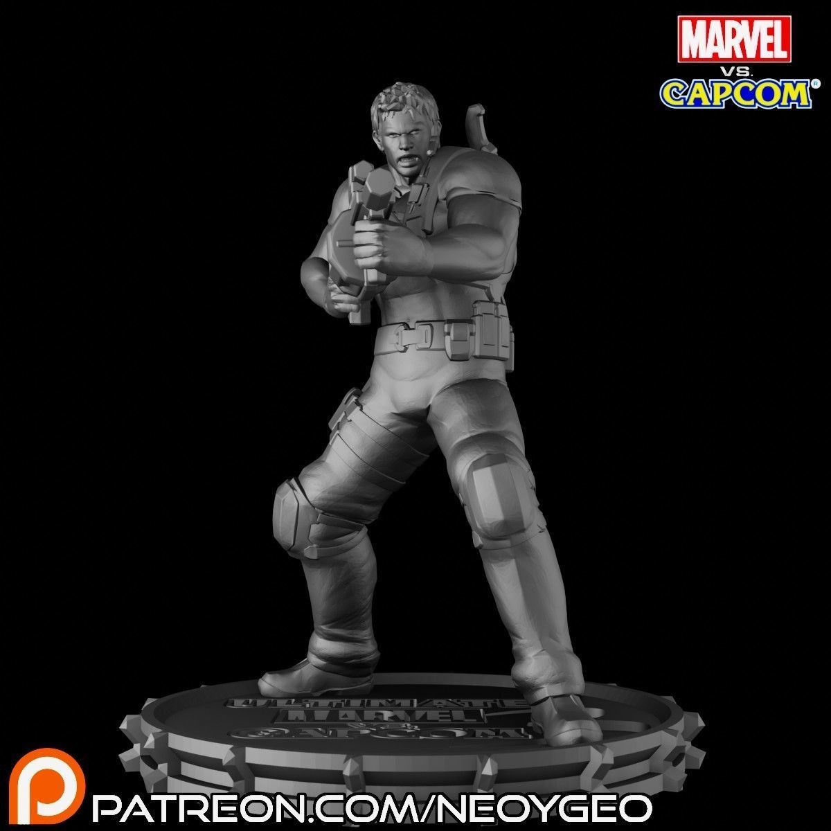 CHRIS REDFIELD - RESIDENT EVIL - MARVEL VS CAPCOM 3 3D model 3D ...