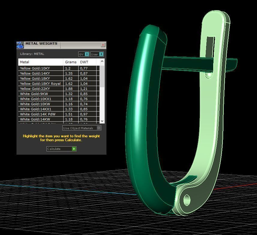 Printable simple Earring STL free 3D model 3D printable | CGTrader