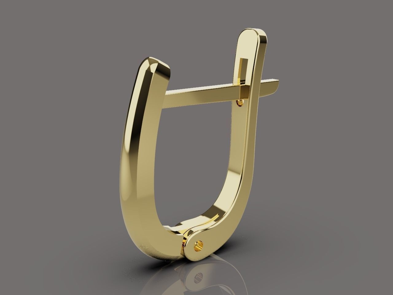 Printable simple Earring STL free 3D model 3D printable | CGTrader