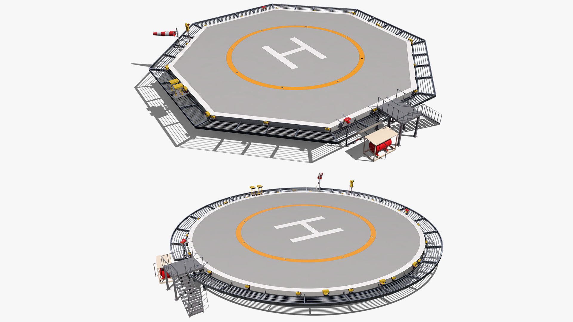 Heliports Collection 1 | CGTrader