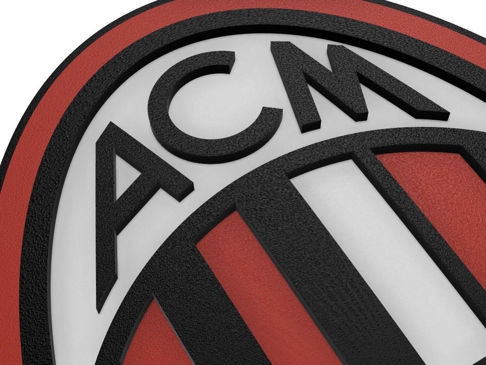 AC Milan Wall Sign 3D model 3D printable | CGTrader