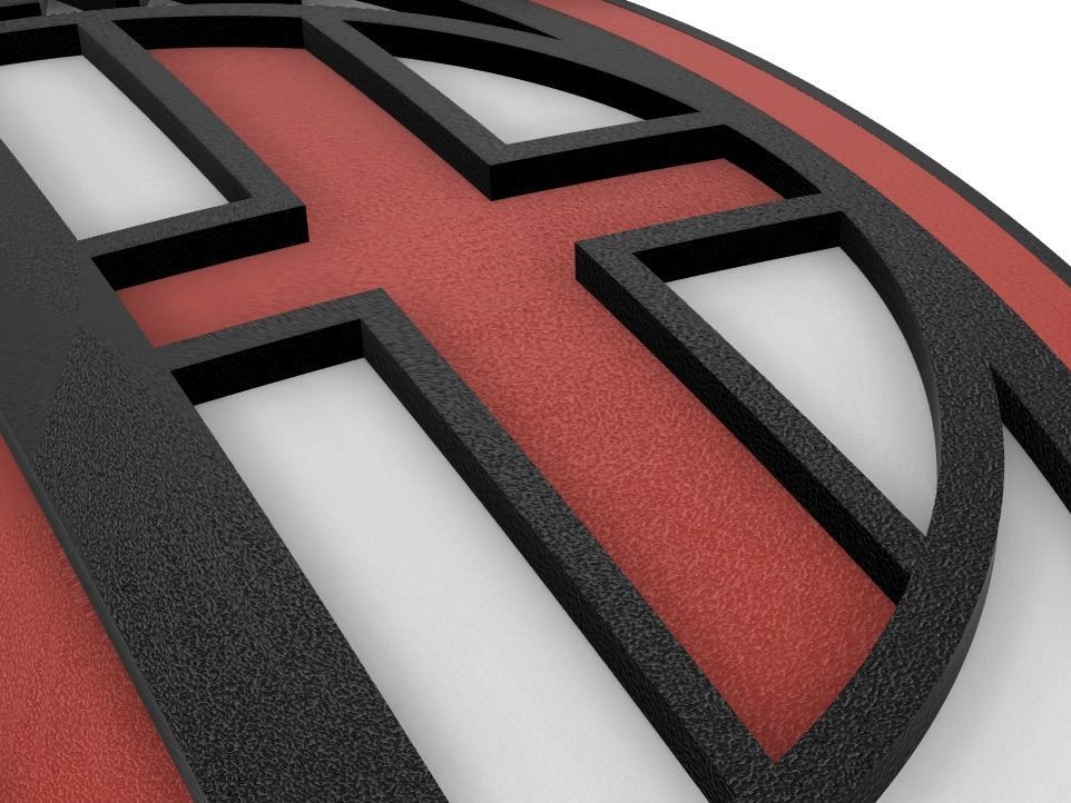 AC Milan Wall Sign 3D model 3D printable | CGTrader