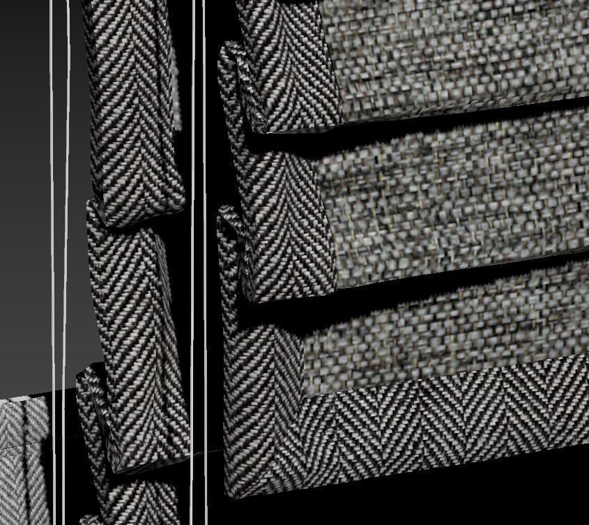 A set of curtains and Roman curtains Gray scale 3D model | CGTrader