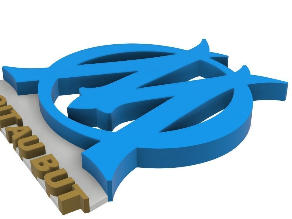 Olympic Marseille Wall Sign 3D model 3D printable | CGTrader