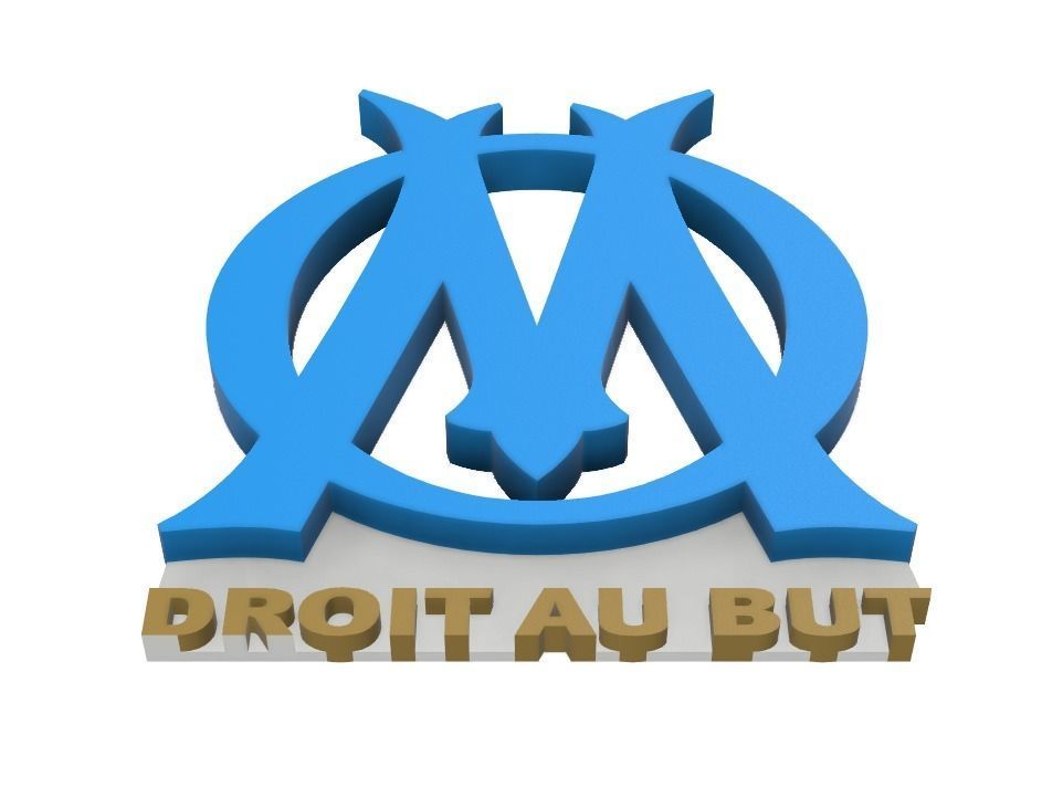 Olympic Marseille Wall Sign 3D model 3D printable | CGTrader