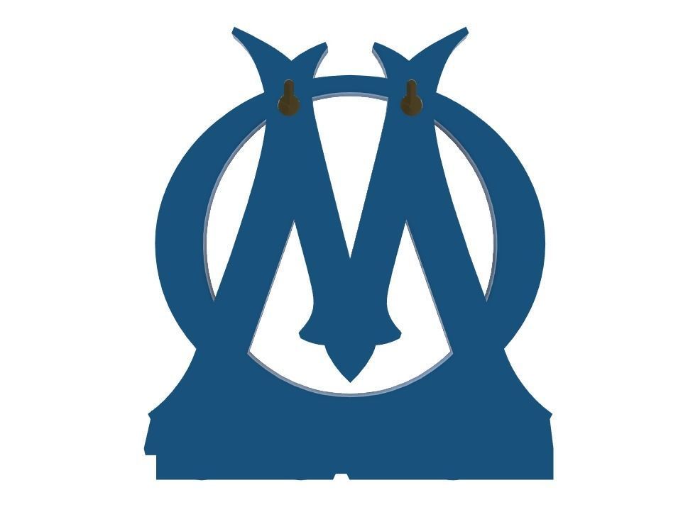 Olympic Marseille Wall Sign 3D model 3D printable | CGTrader