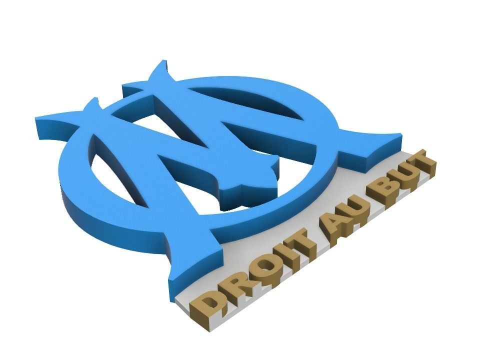Olympic Marseille Wall Sign 3D model 3D printable | CGTrader