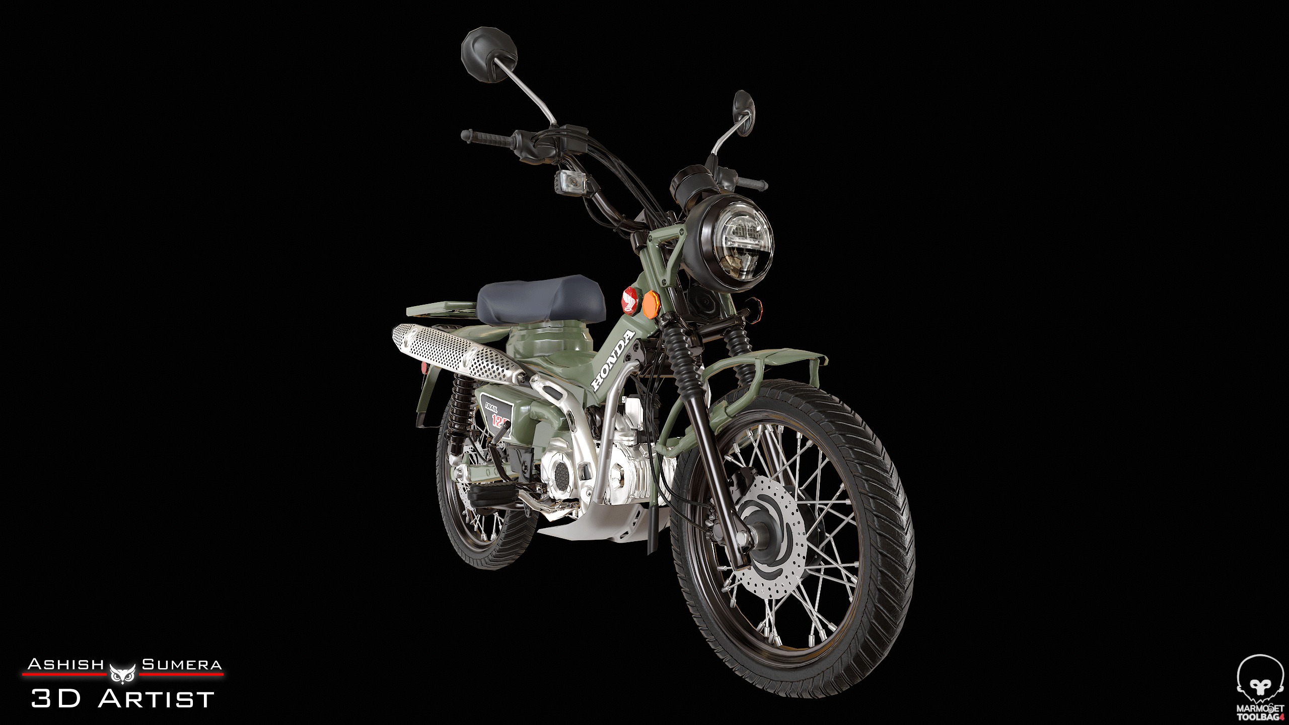 3D model Honda Hunter Cub VR / AR / low-poly | CGTrader