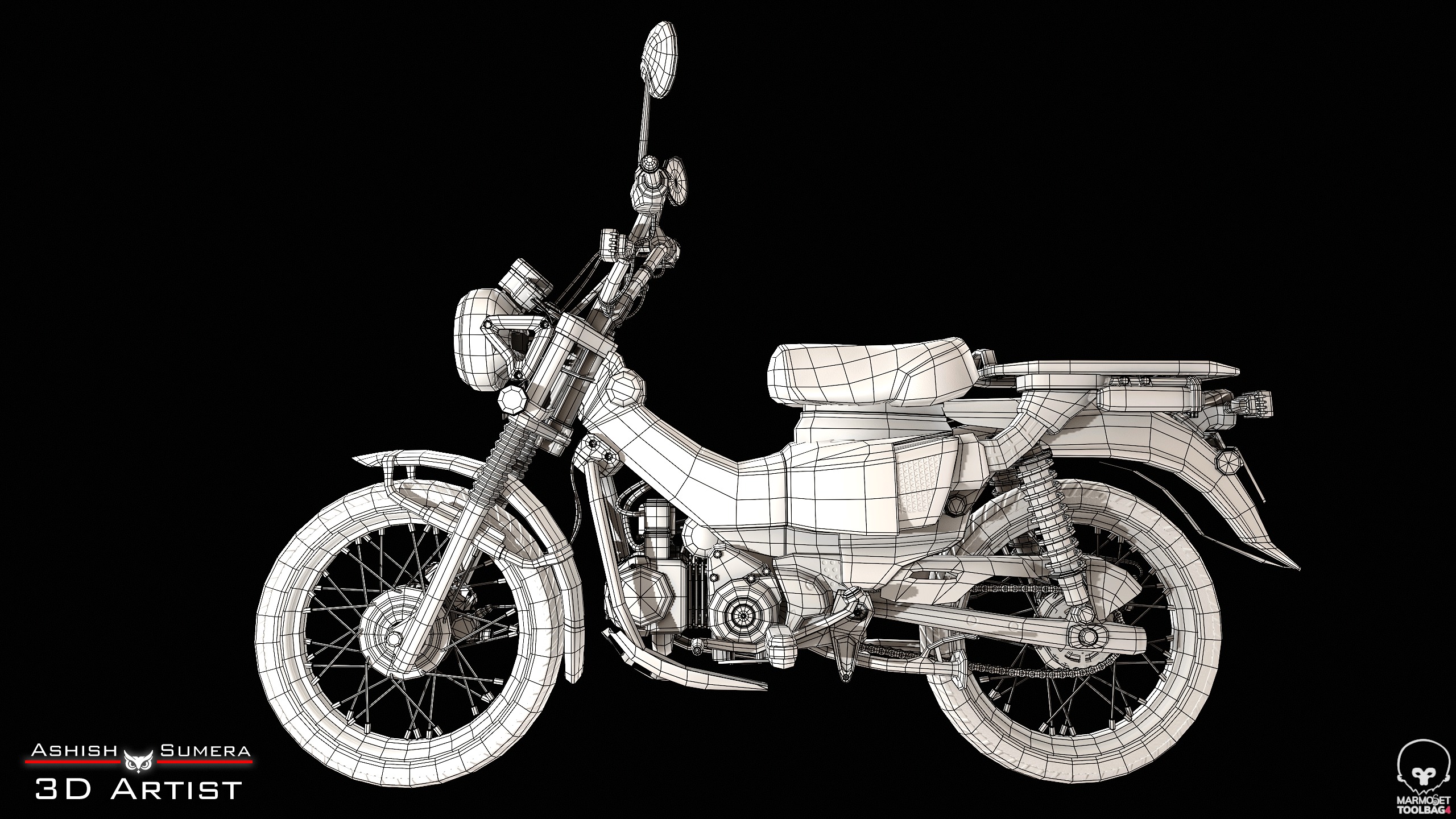 3D model Honda Hunter Cub VR / AR / low-poly | CGTrader