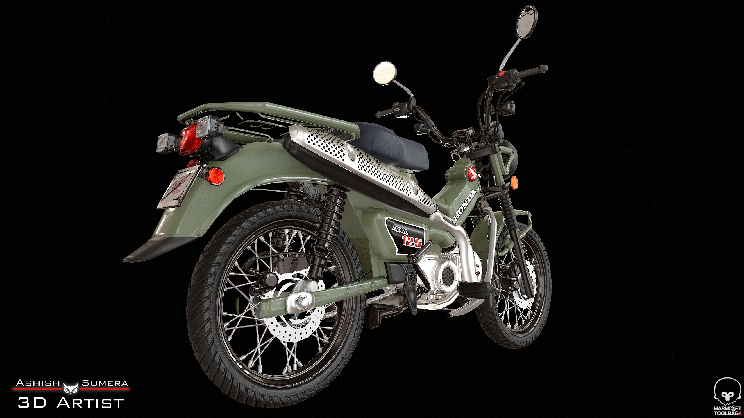 3D model Honda Hunter Cub VR / AR / low-poly | CGTrader