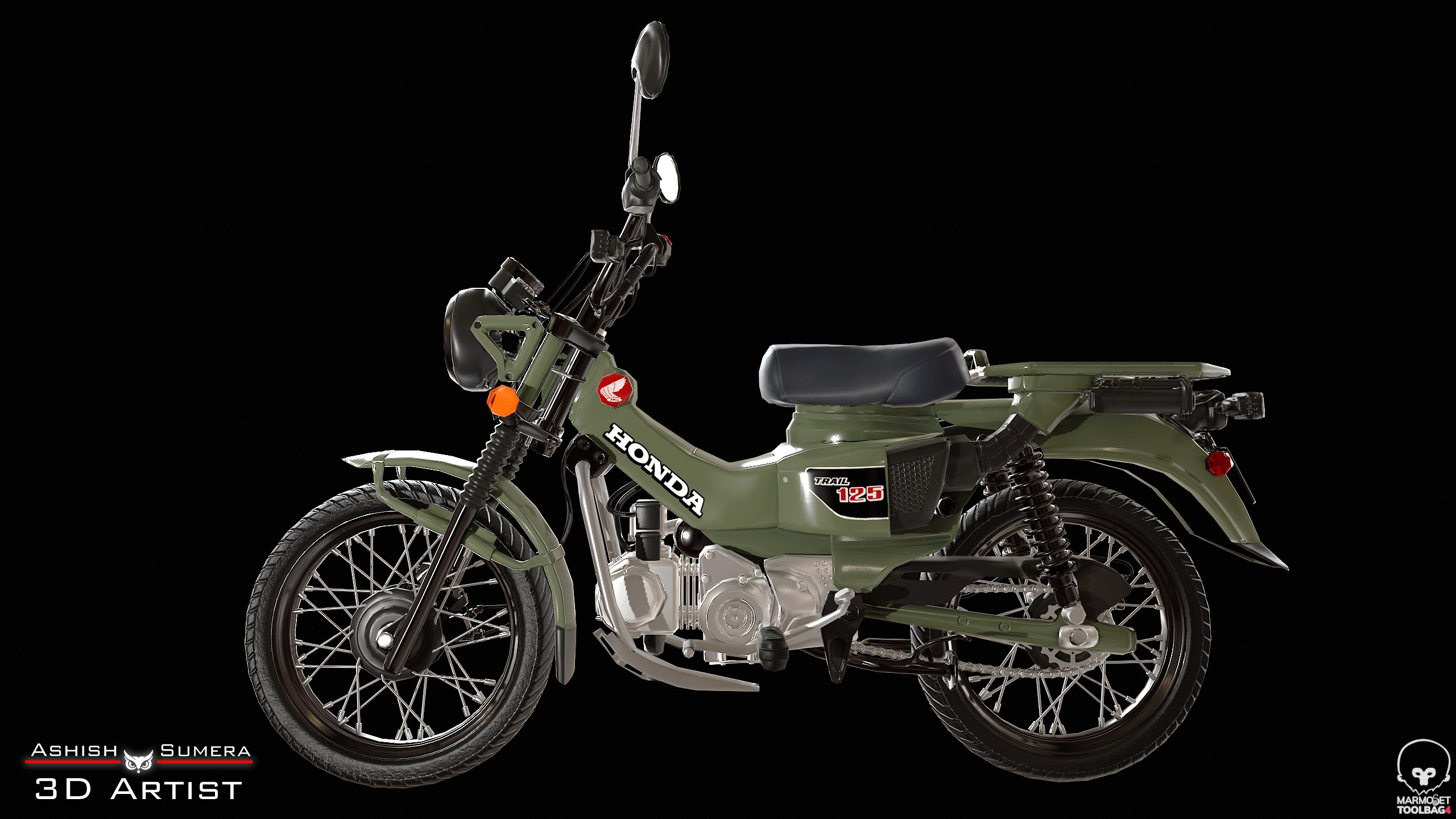 3D model Honda Hunter Cub VR / AR / low-poly | CGTrader