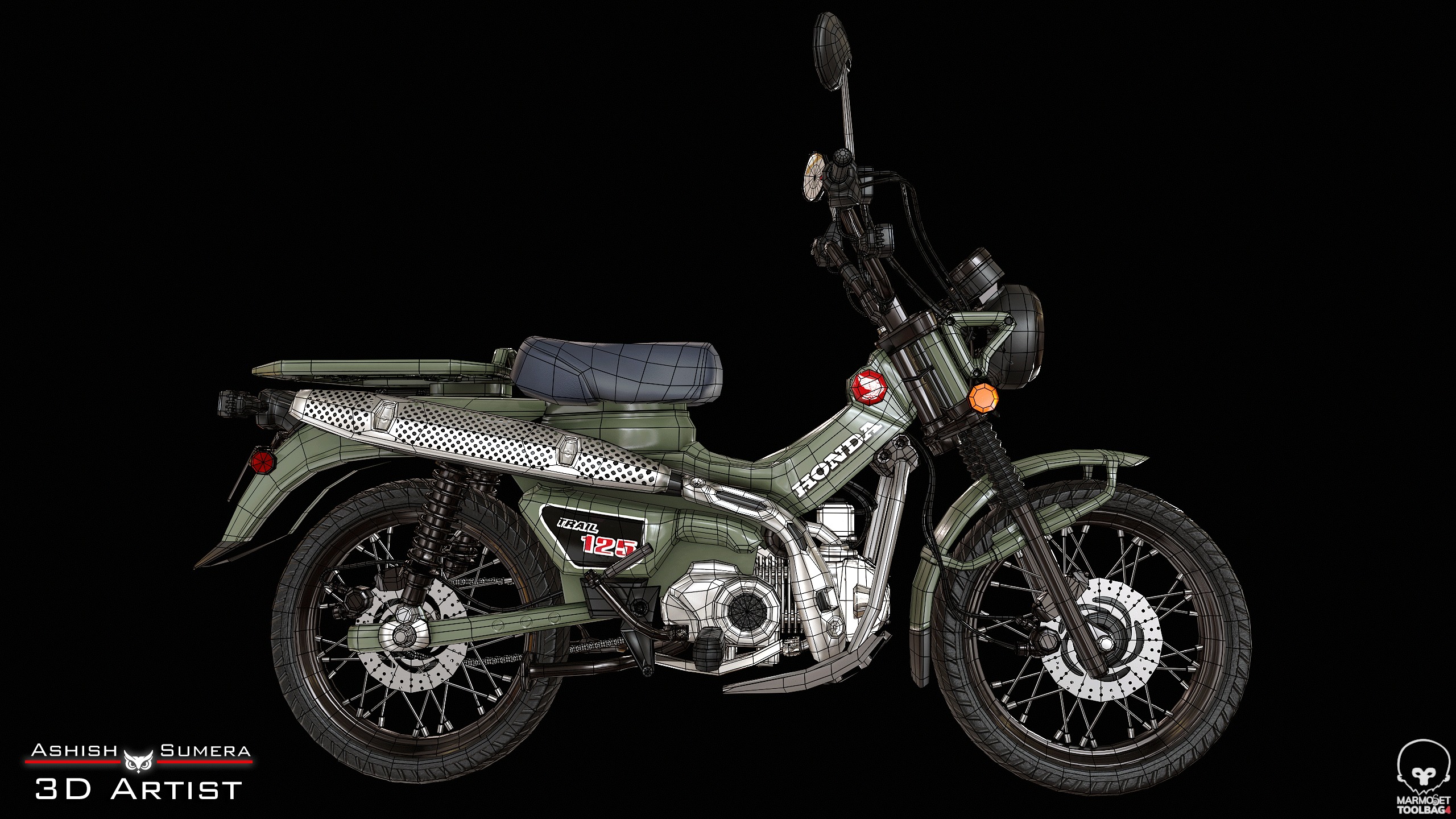 3D model Honda Hunter Cub VR / AR / low-poly | CGTrader