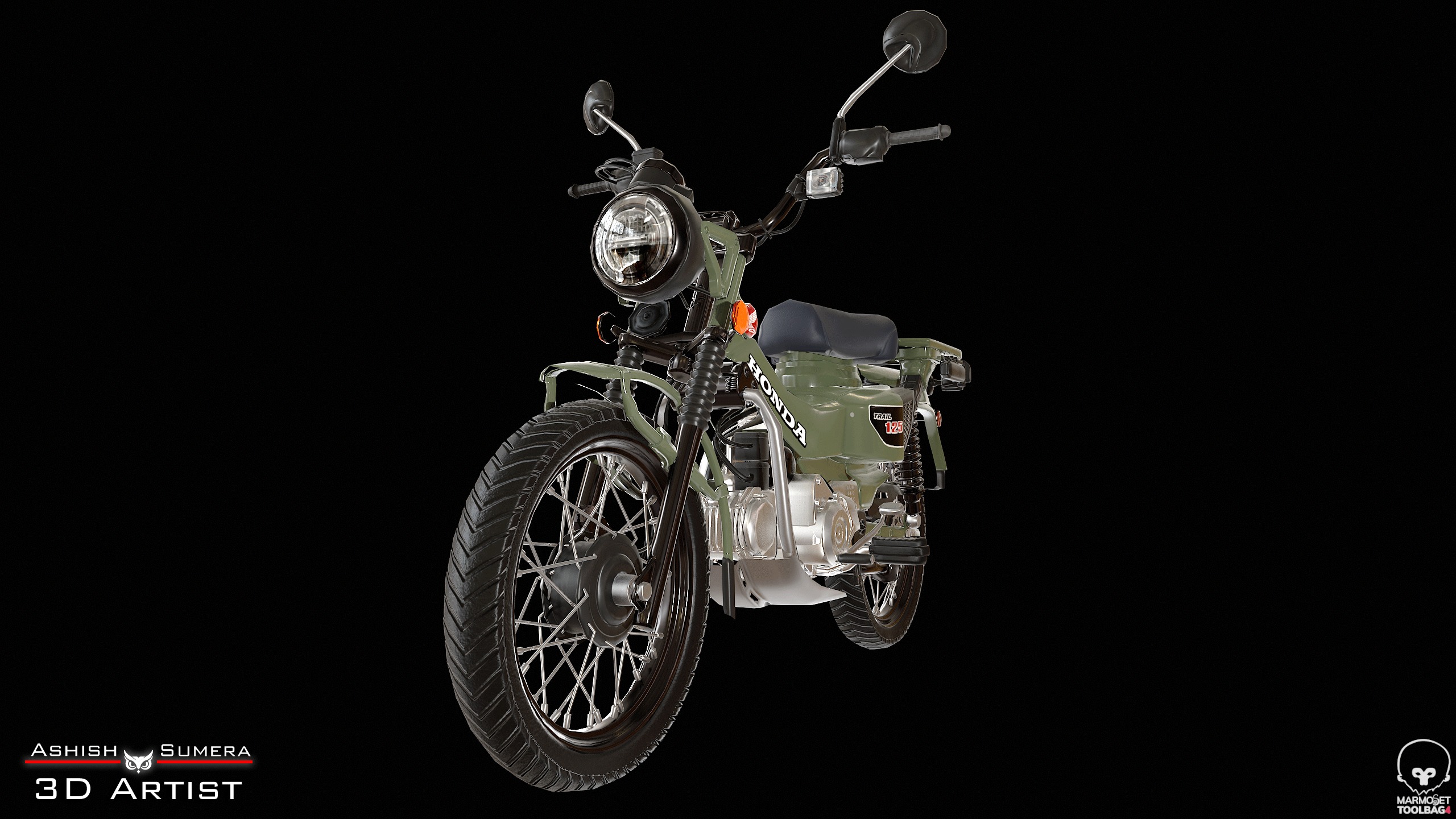 3D model Honda Hunter Cub VR / AR / low-poly | CGTrader