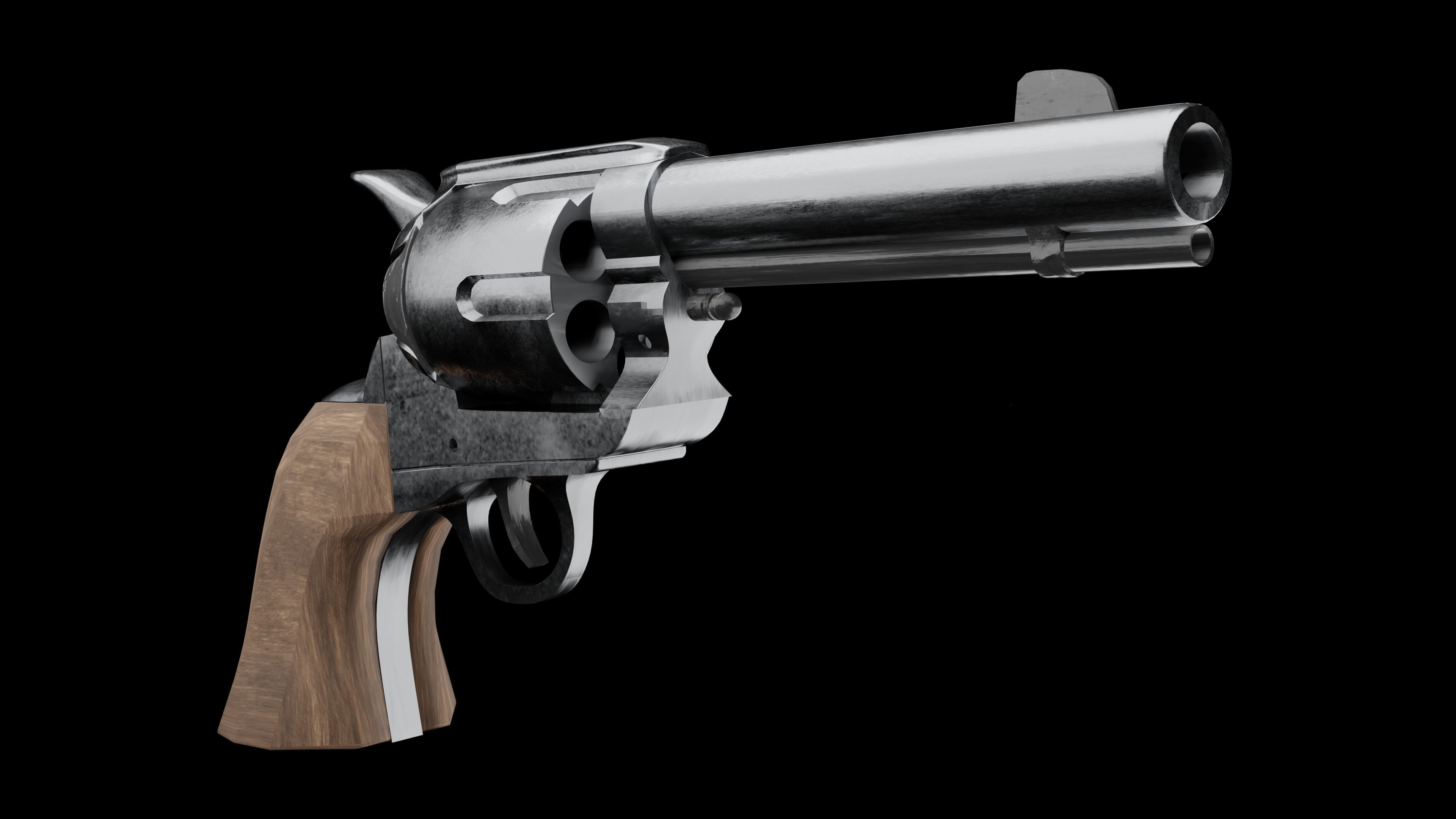 3D model Revolver VR / AR / low-poly | CGTrader