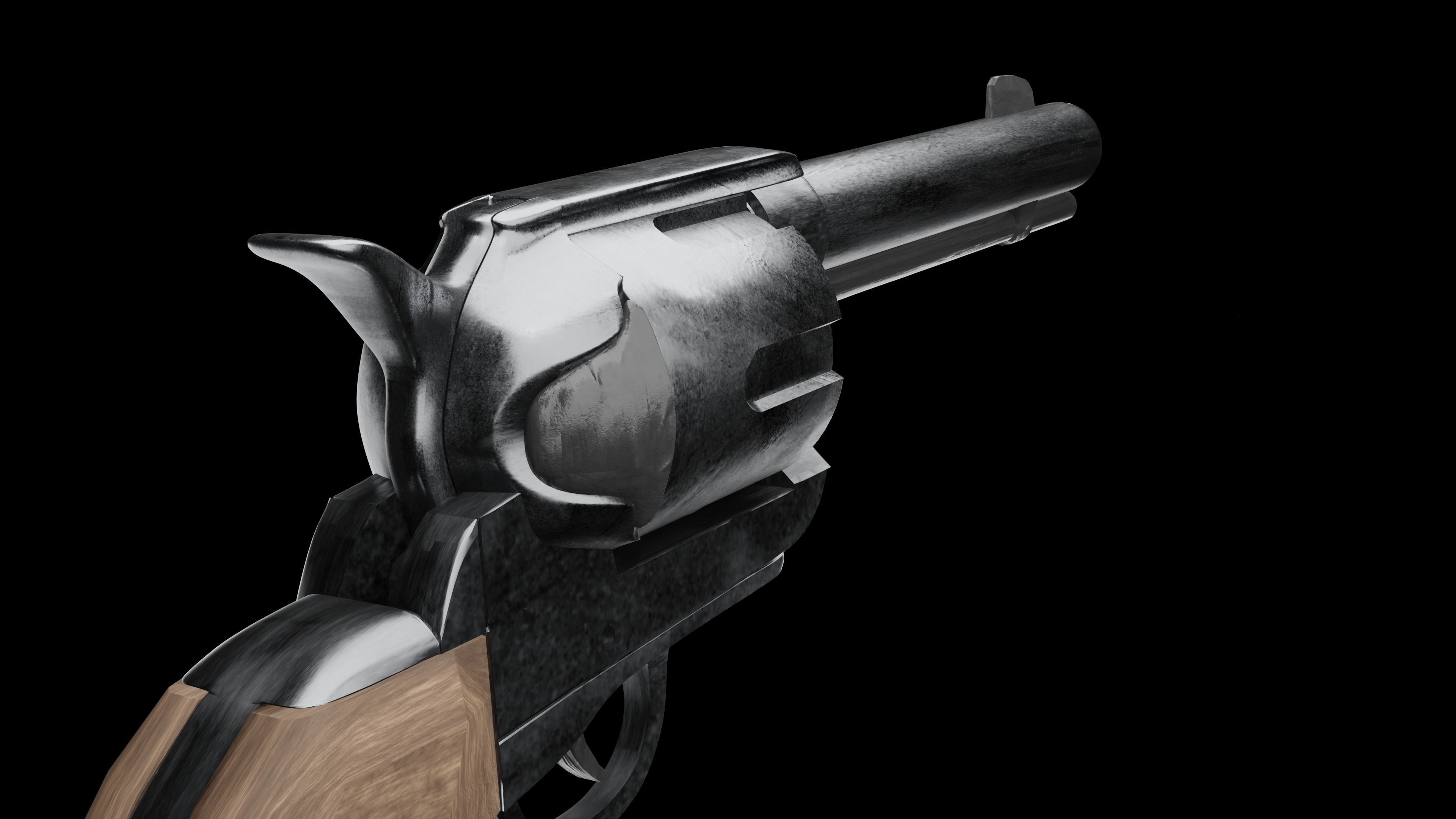 3D model Revolver VR / AR / low-poly | CGTrader
