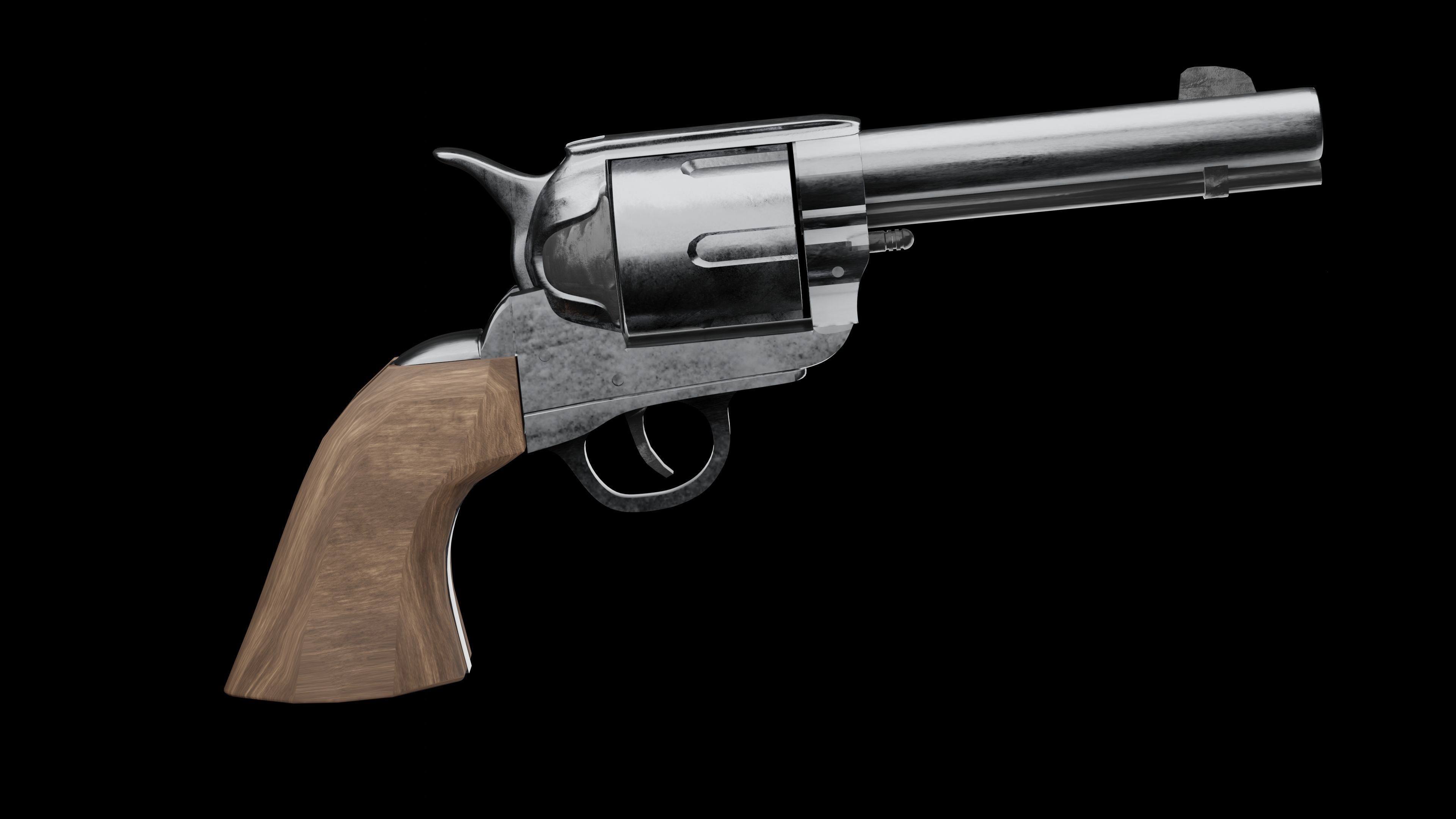3D model Revolver VR / AR / low-poly | CGTrader