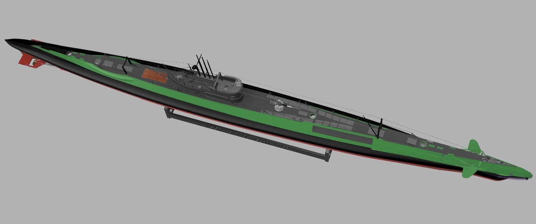 O21 Dutch WW2 submarine for RC use scale 1-50 3D model 3D printable ...