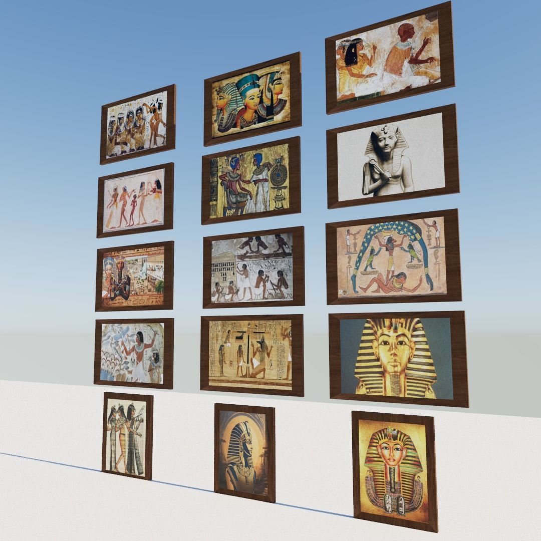 3D model Ancient Egypt portraits VR / AR / low-poly | CGTrader