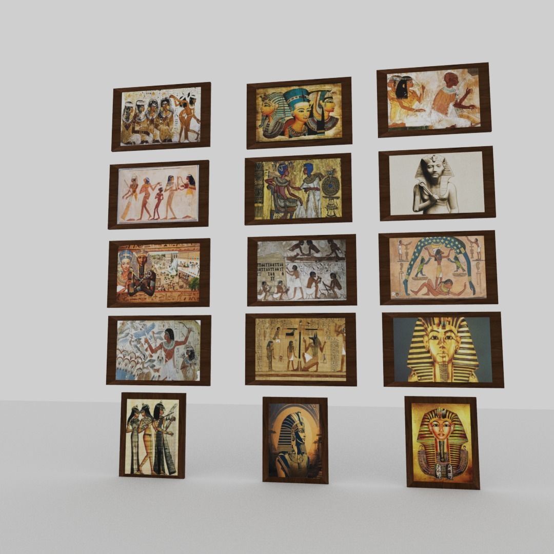 3D model Ancient Egypt portraits VR / AR / low-poly | CGTrader