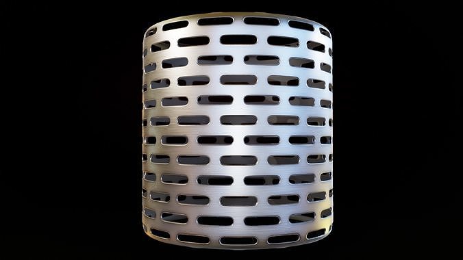 Texture Customizable Perforated metal mesh material VR / AR / low-poly ...
