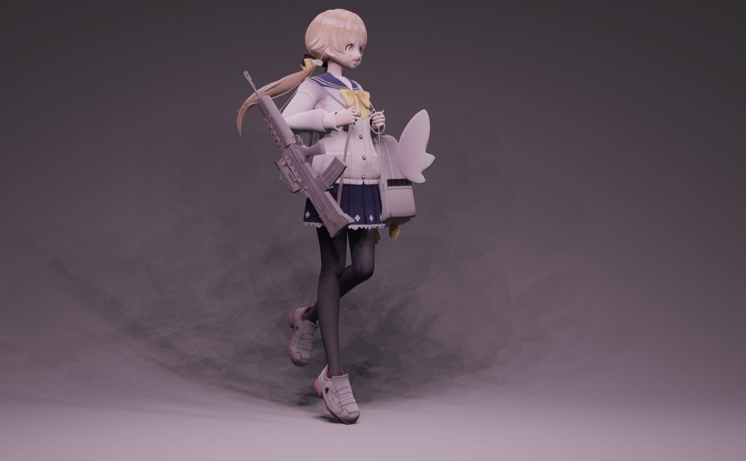 Anime Character - BA Hifumi 3D model | CGTrader